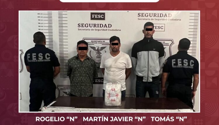Detiene Fuerza Estatal A Tres Personas En Poder De 2 6 Kilos De